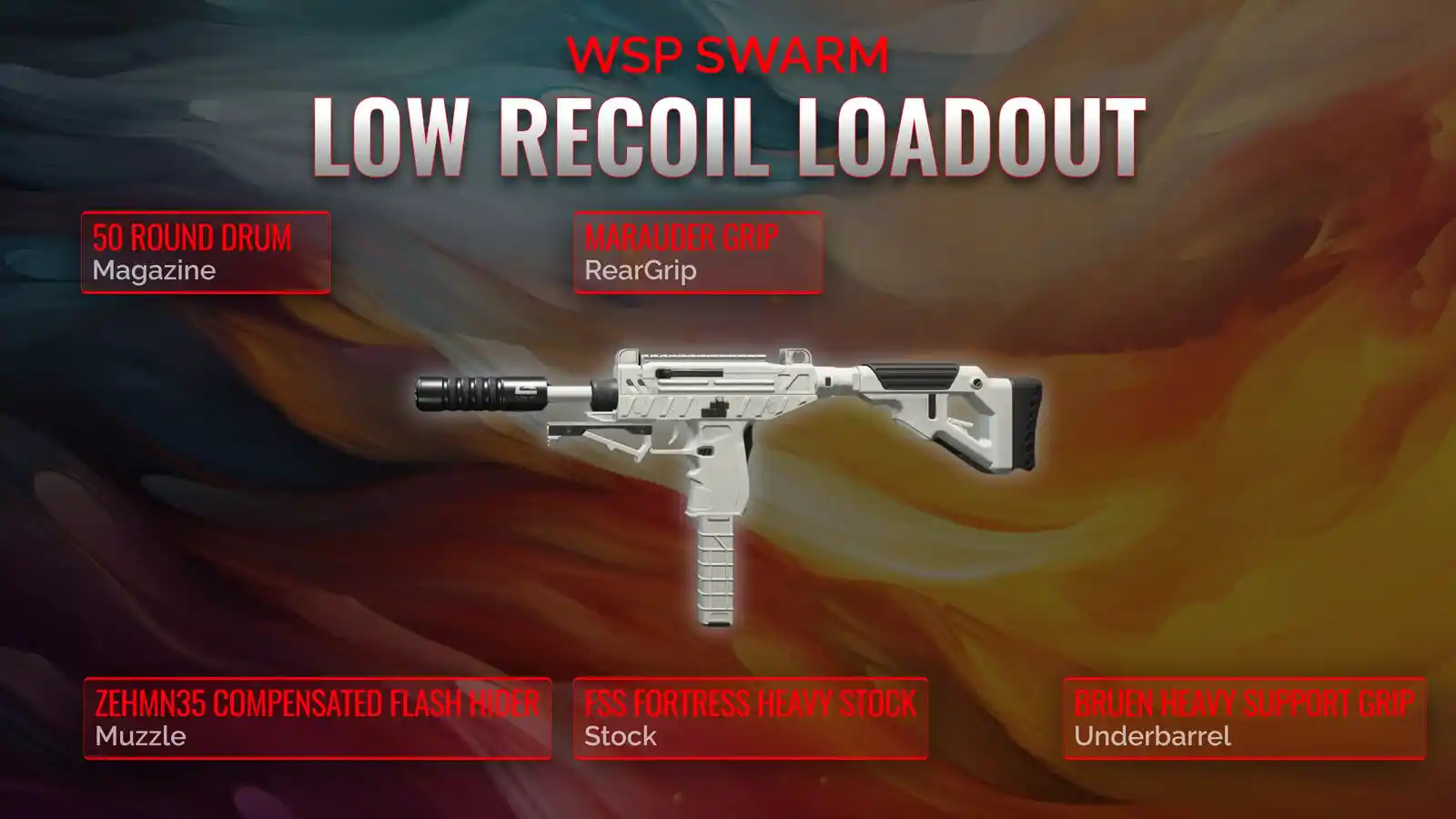 Dominate the Battle Royale: WSP Swarm's low recoil Loadout Unveiled